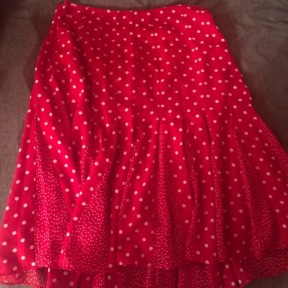Dress Barn | Skirts | Dress Barn Red Polka Dot Aline Skirt | Poshmark